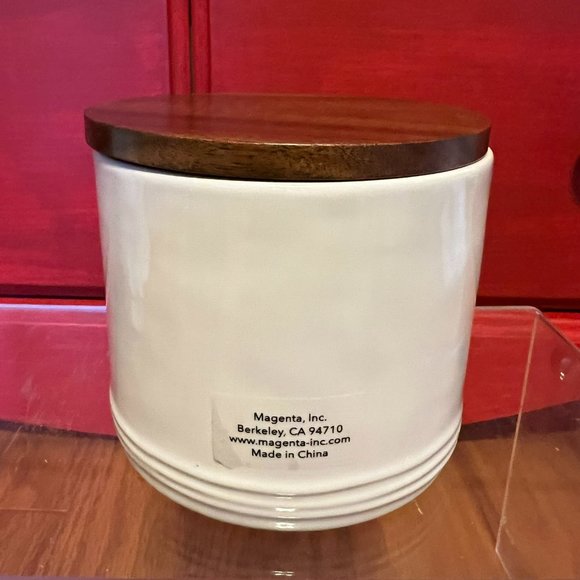 Rae Dunn | Kitchen | New Rae Dunn Tea Canister Wood Top Seal Container ...